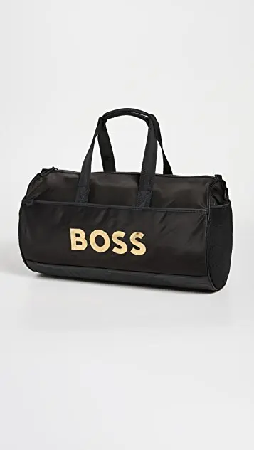 Hugo Boss Logo Gym Bag Black Editorialist