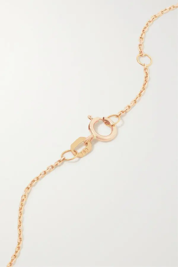 L’ATELIER NAWBAR 18-karat Rose Turquoise And Diamond Necklace