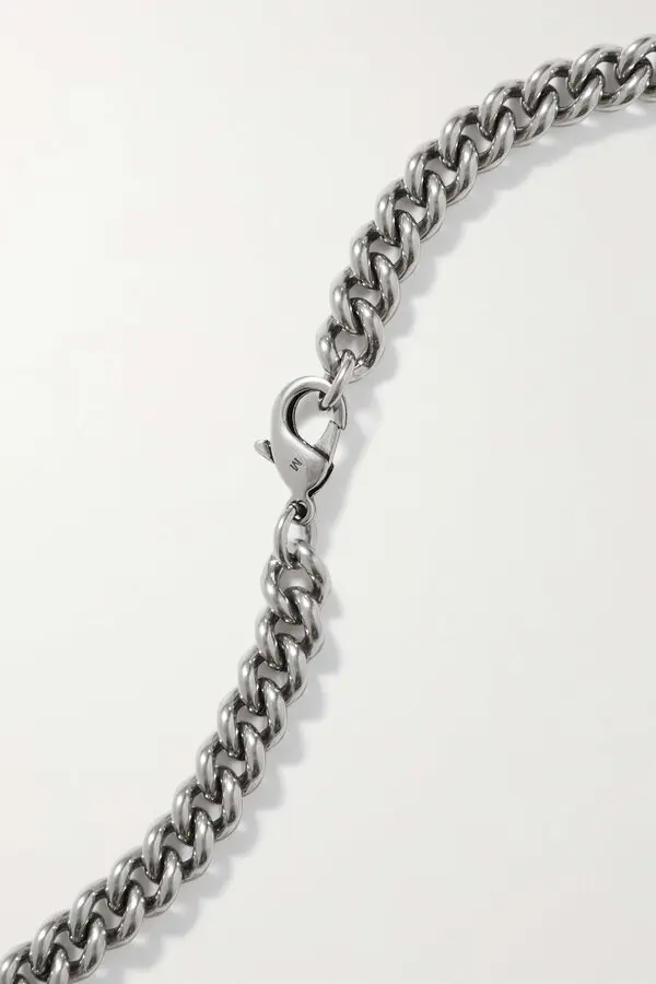 Balenciaga Bb Icon -Tone Necklace - Silver | Editorialist