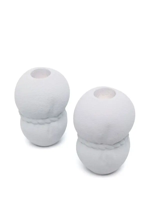 Completedworks Rope Ceramic Set Of Two Candle Holders