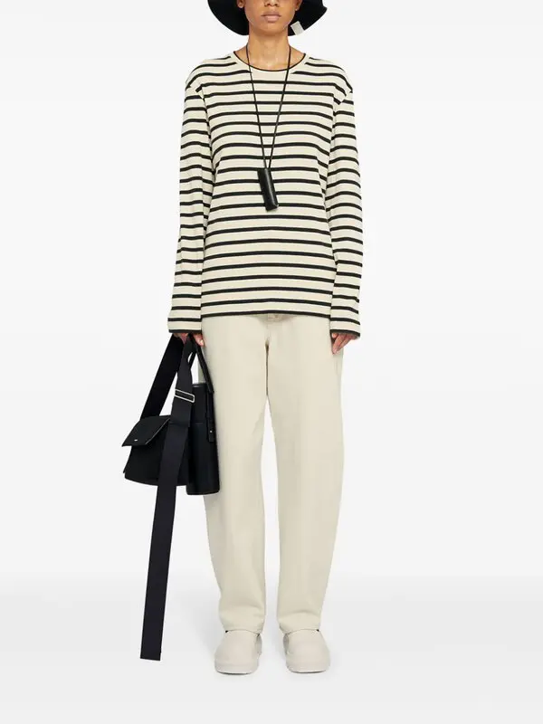 JIL SANDER Stripe-print Cotton T-shirt