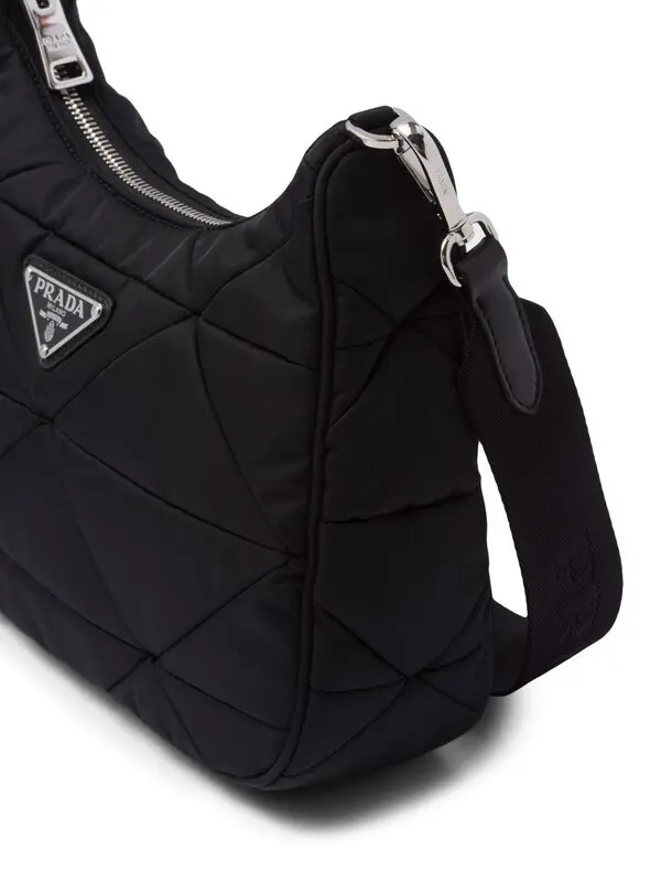 Prada Padded Re-nylon Shoulder Bag - Black