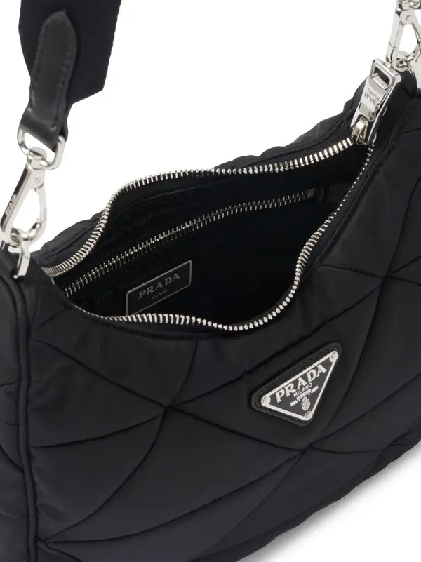 Prada Padded Re-nylon Shoulder Bag - Black