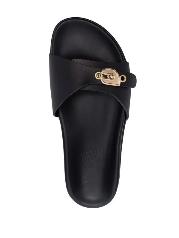ANCIENT GREEK SANDALS Odi Slides - Black