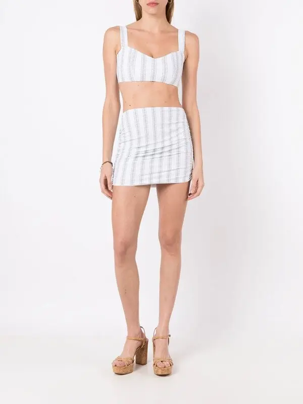 AMIR SLAMA Striped Bikini Top