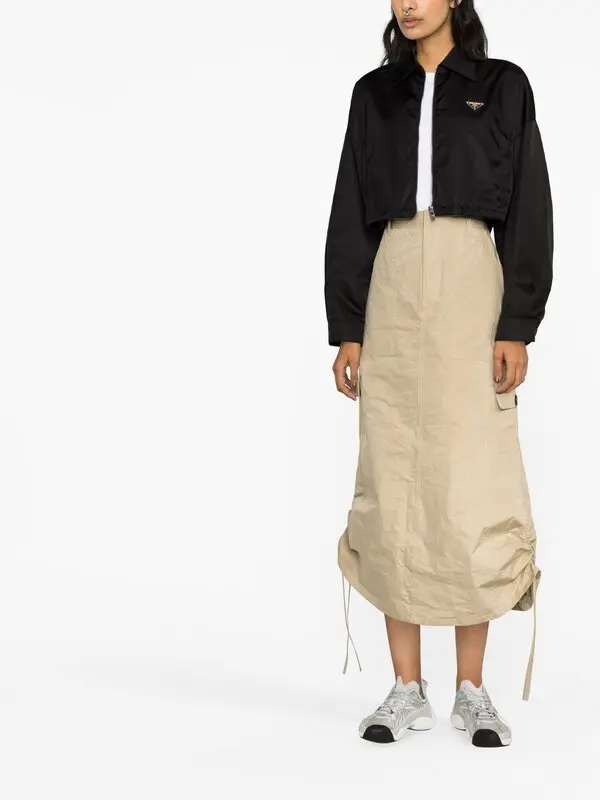 Prada Re-nylon Cropped Blouson Jacket