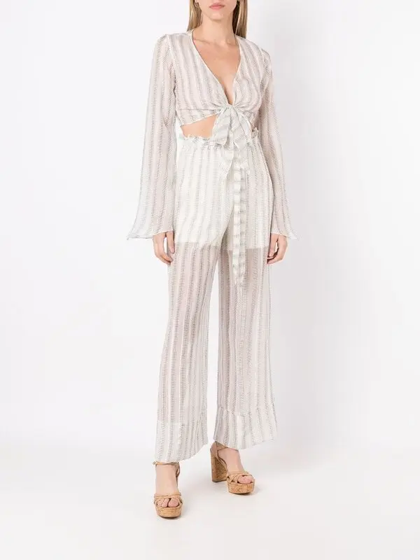 AMIR SLAMA Stripe-print Palazzo Pants