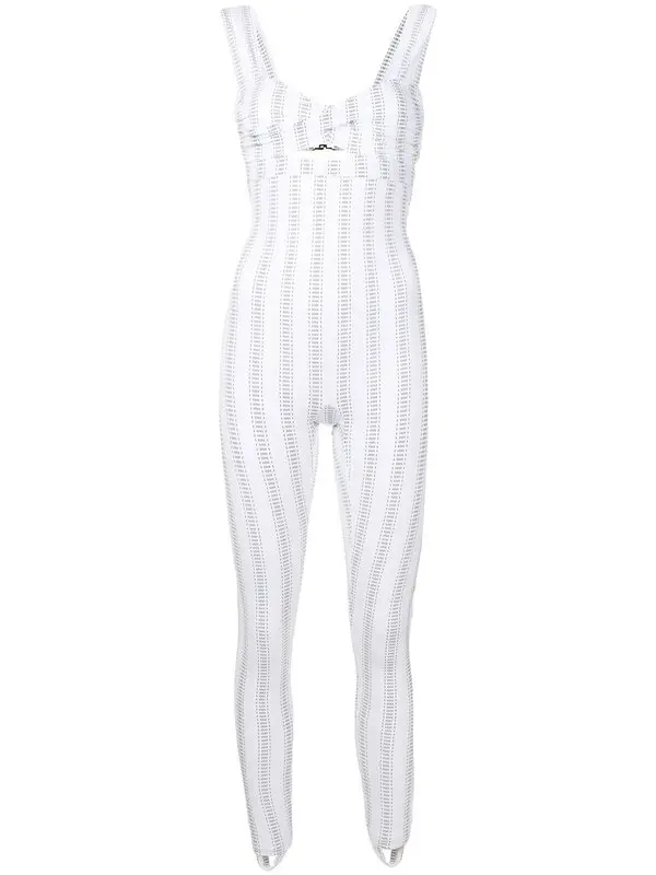 AMIR SLAMA Twist-detail Sleeveless Jumpsuit - White