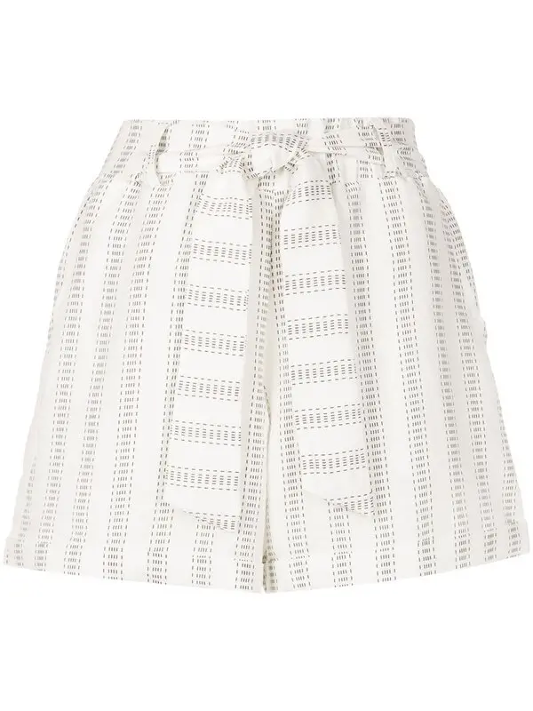 AMIR SLAMA Stripe-print Tie-waist Shorts