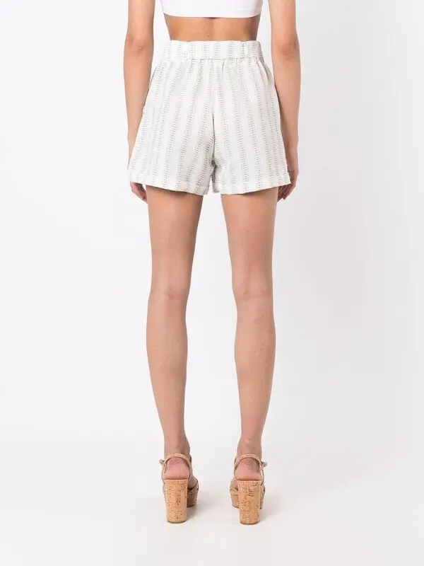 AMIR SLAMA Stripe-print Tie-waist Shorts