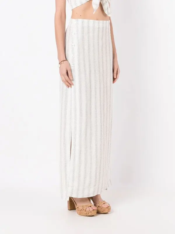 AMIR SLAMA Stripe-print Maxi Skirt