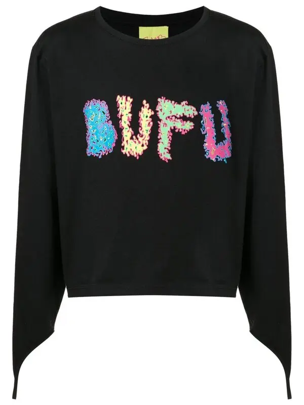 AMIR SLAMA Slogan-print Long Sleeve T-shirt