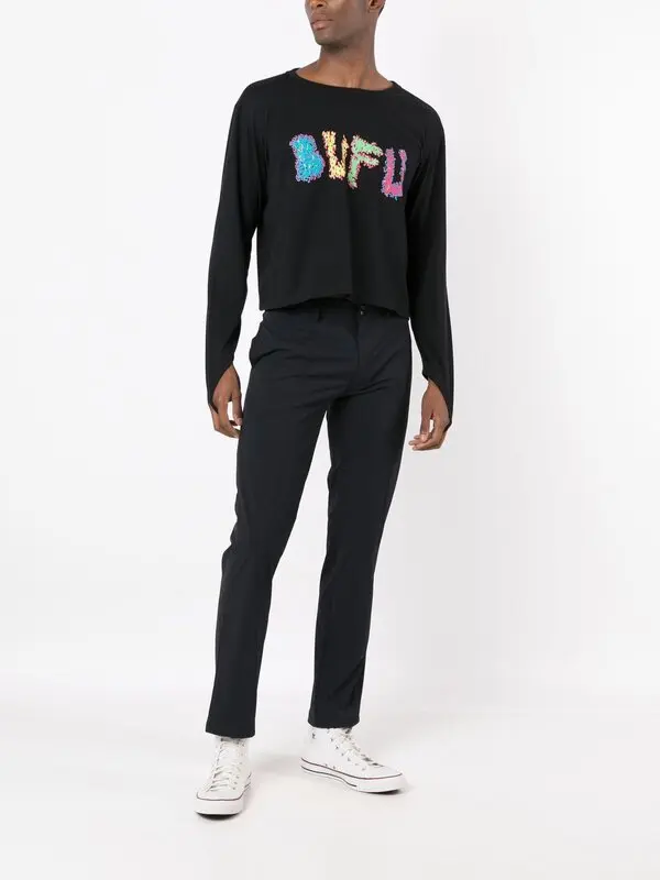 AMIR SLAMA Slogan-print Long Sleeve T-shirt
