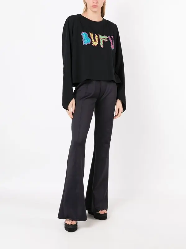 AMIR SLAMA Slogan-print Long Sleeve T-shirt