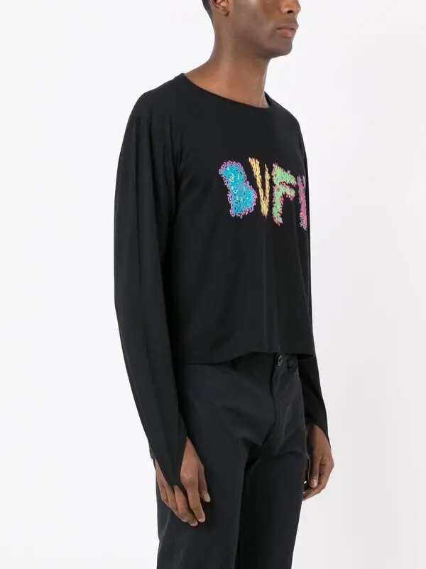 AMIR SLAMA Slogan-print Long Sleeve T-shirt