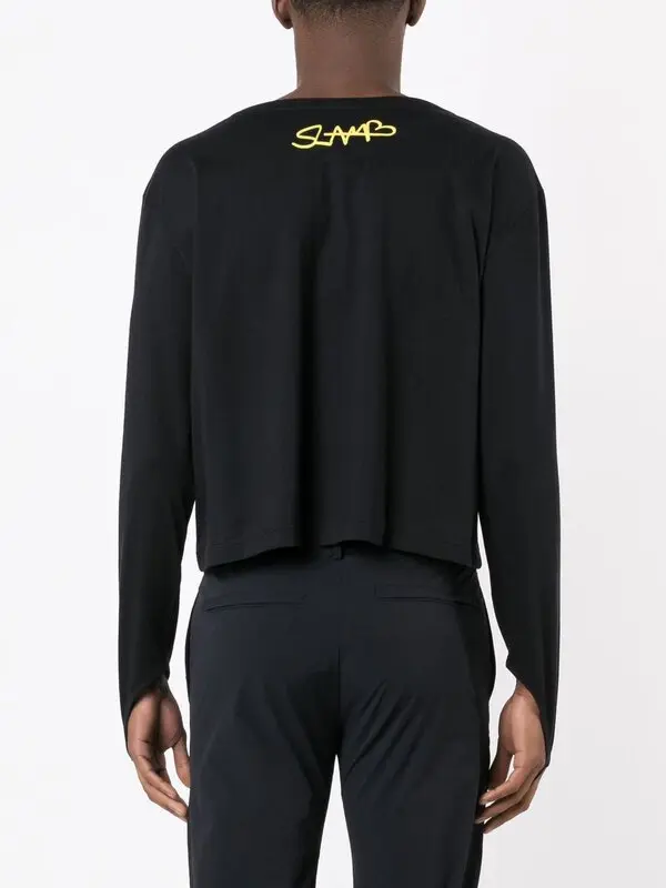 AMIR SLAMA Slogan-print Long Sleeve T-shirt