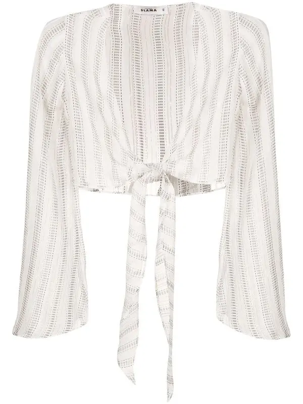 AMIR SLAMA Striped Silk Blouse