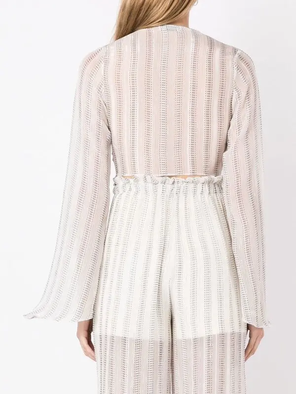 AMIR SLAMA Striped Silk Blouse