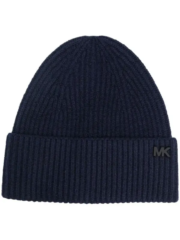 Michael Kors Fisherman Ribbed-knit Beanie Hat - Blue