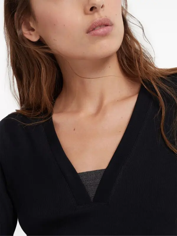Brunello Cucinelli Monili-embellished T-shirt - Black