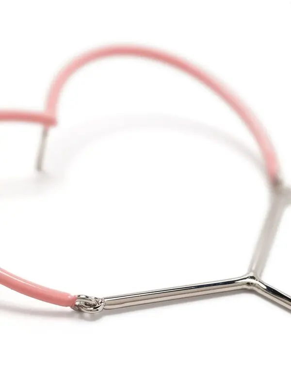Y/project Two-tone Heart-shape Earrings