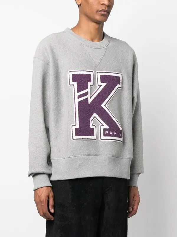 Kenzo Logo-patch Detail Sweatshirt - Grey