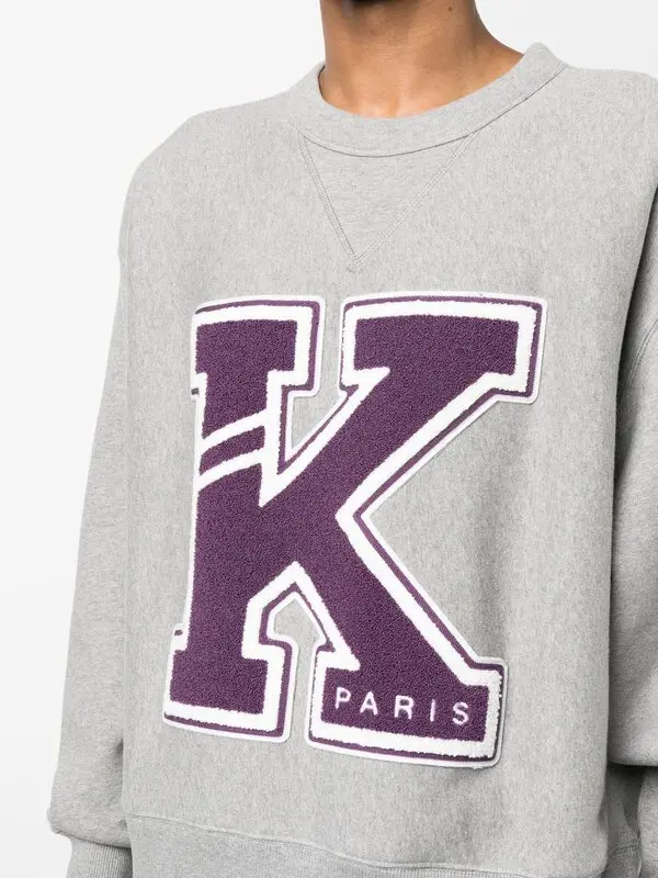 Kenzo Logo-patch Detail Sweatshirt - Grey