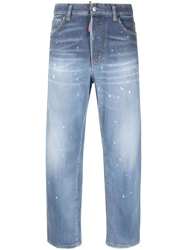 Dsquared2 Distressed Straight-leg Jeans