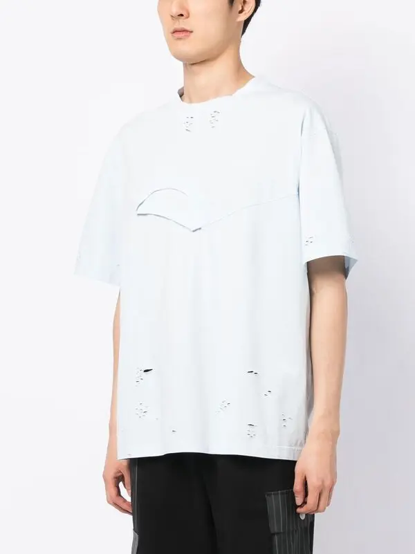 FENG CHEN WANG Double-layer Distressed Effect T-shirt