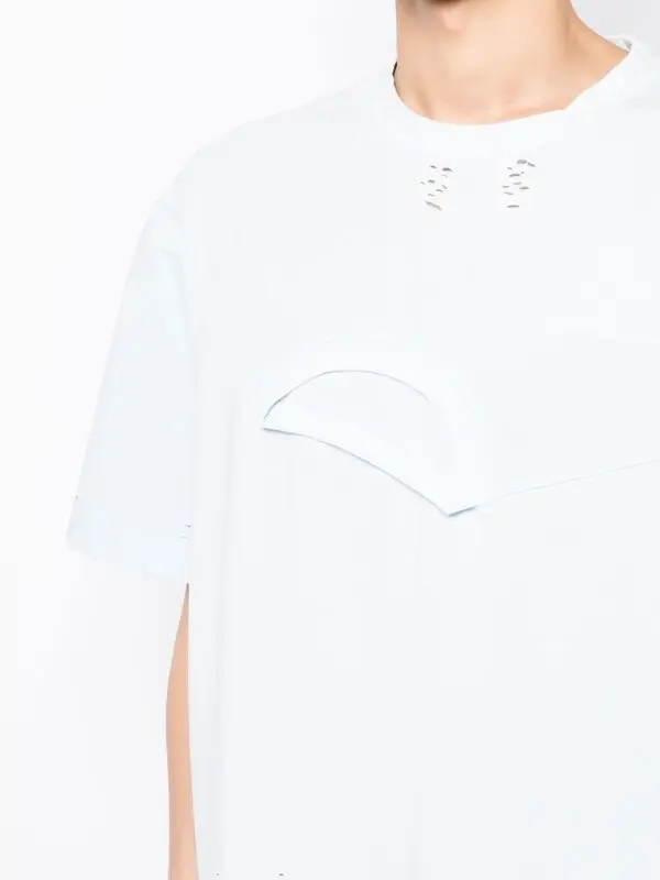 FENG CHEN WANG Double-layer Distressed Effect T-shirt