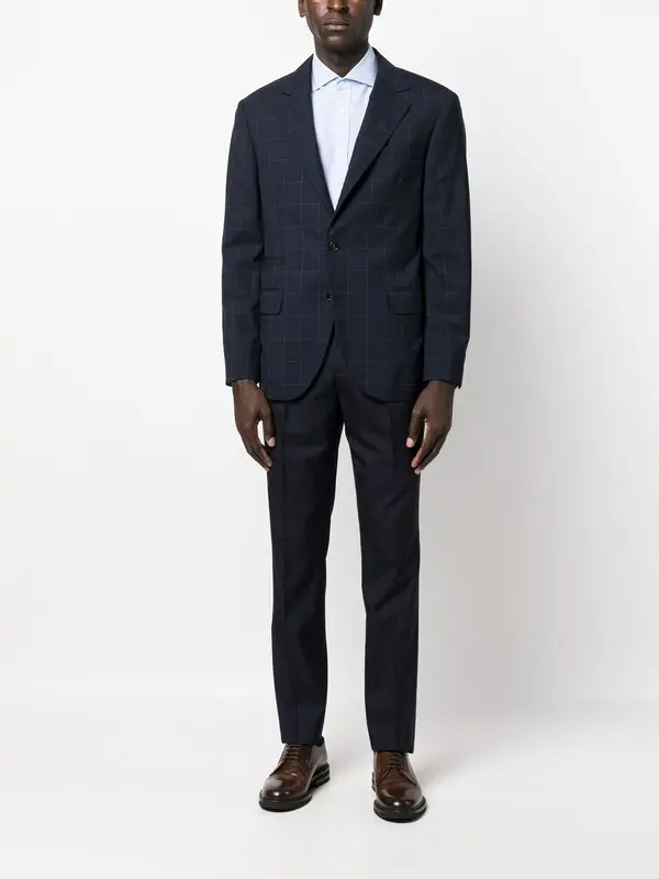 Brunello Cucinelli Single-breasted Checked Tailored Blazer