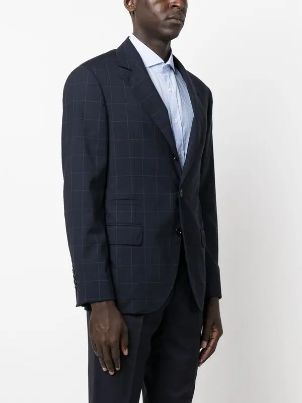 Brunello Cucinelli Single-breasted Checked Tailored Blazer