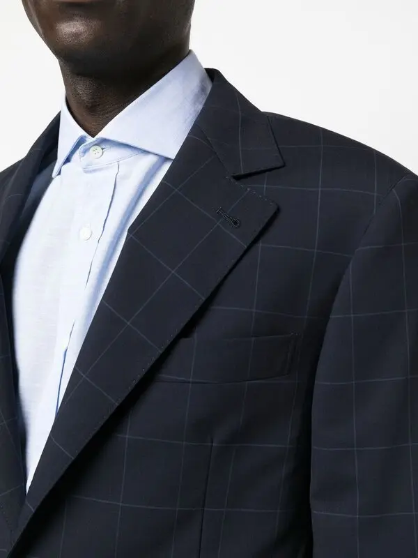 Brunello Cucinelli Single-breasted Checked Tailored Blazer
