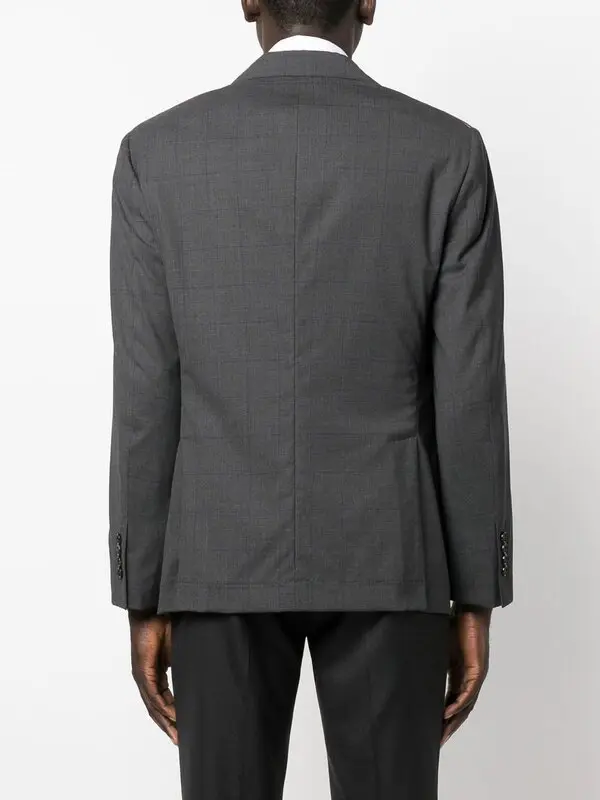 Brunello Cucinelli Fine-check Tailored Blazer - Grey