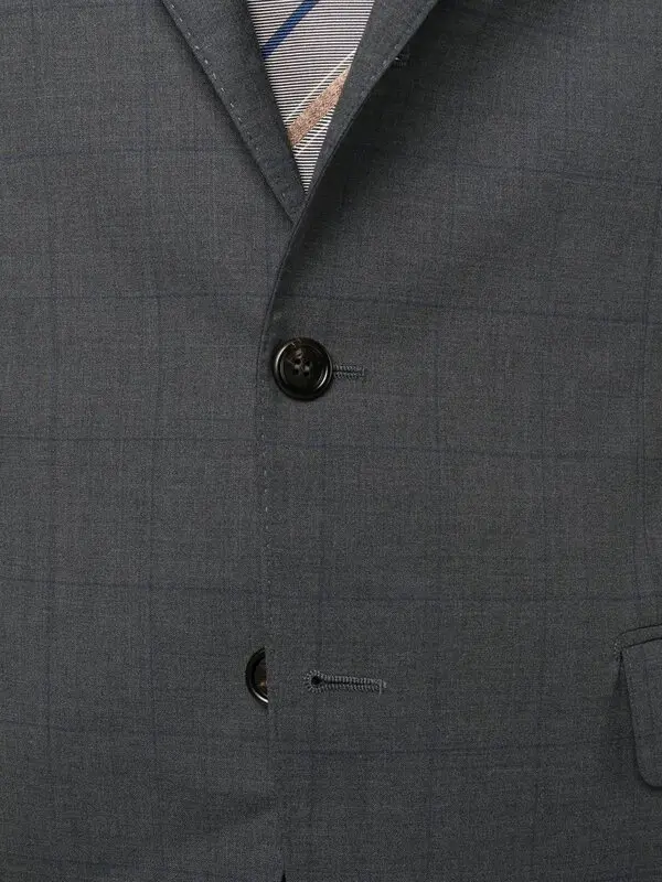 Brunello Cucinelli Fine-check Tailored Blazer - Grey