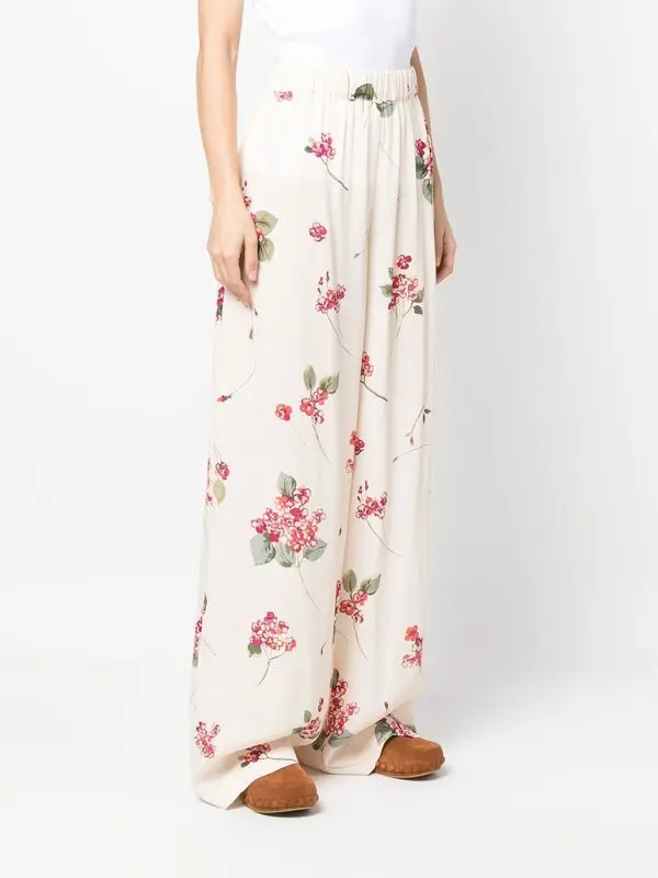 TWINSET Floral-print Palazzo Trousers