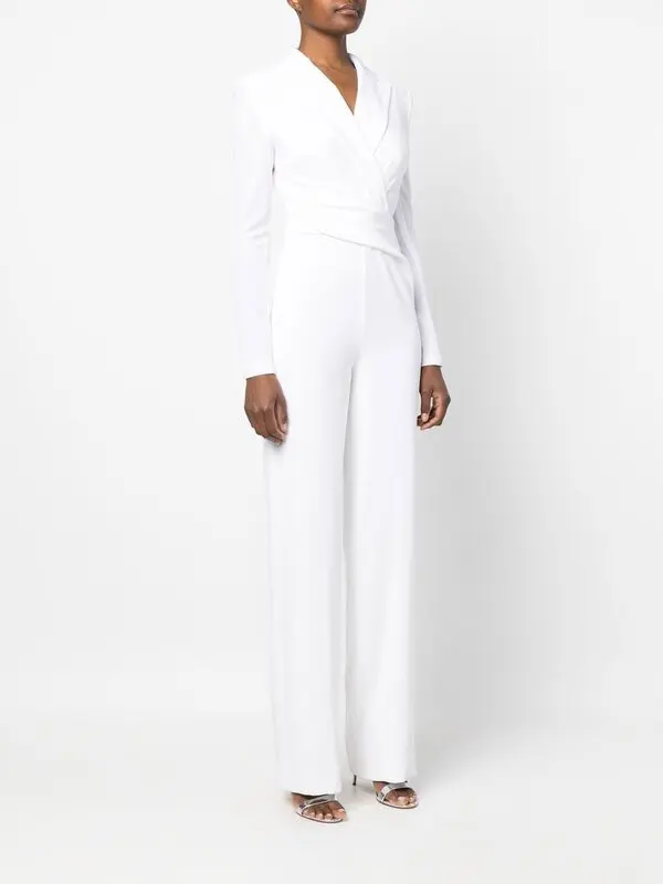 Talbot Runhof Long-sleeve Wrap Jumpsuit