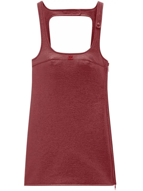 COURREGES Re-edition Vinyl Mini Dress - Red