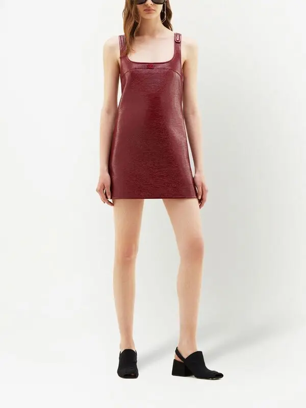 COURREGES Re-edition Vinyl Mini Dress - Red