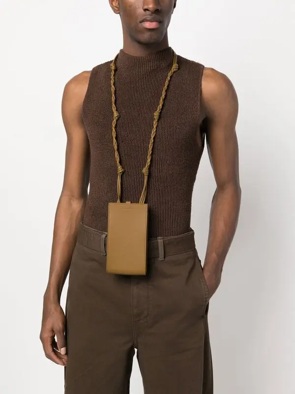 JIL SANDER Twisted Strap Leather Bag