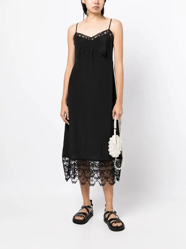 Simone Rocha Lace-trim Slip Dress - Black