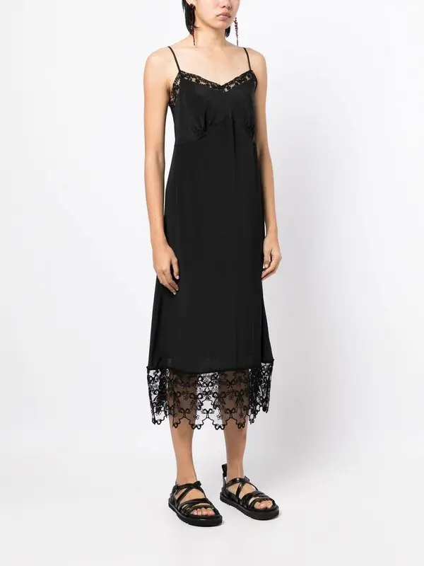 Simone Rocha Lace-trim Slip Dress - Black