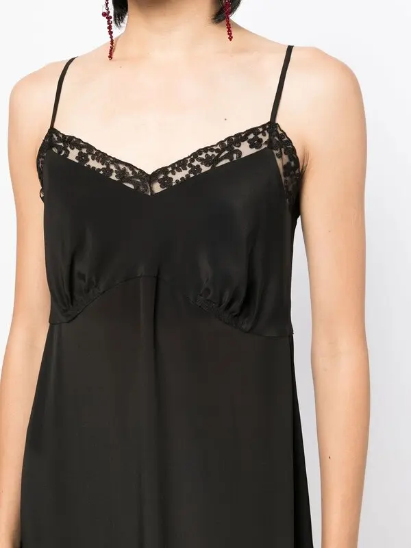 Simone Rocha Lace-trim Slip Dress - Black