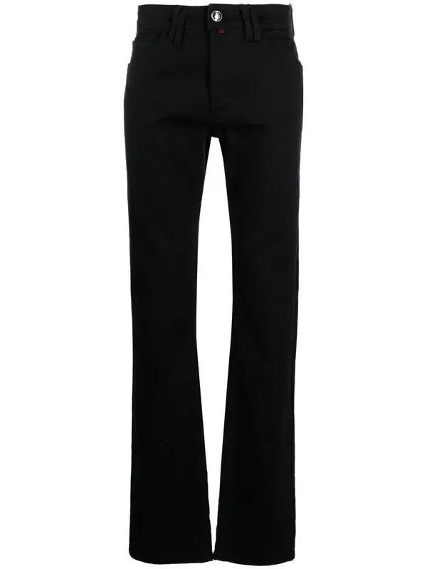 BILLIONAIRE Straight-leg Jeans With Embroidered Logo - Black