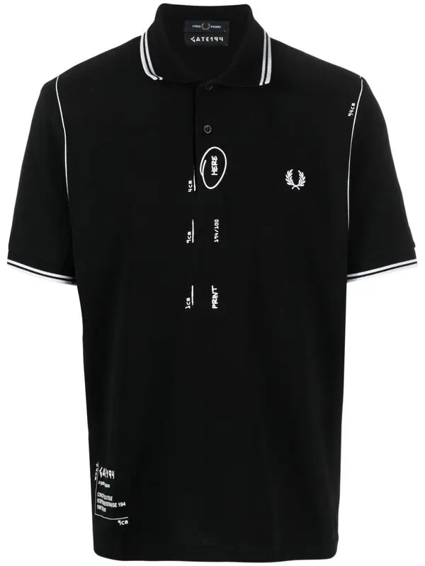 Fred Perry Sketch-style Cotton Polo Shirt