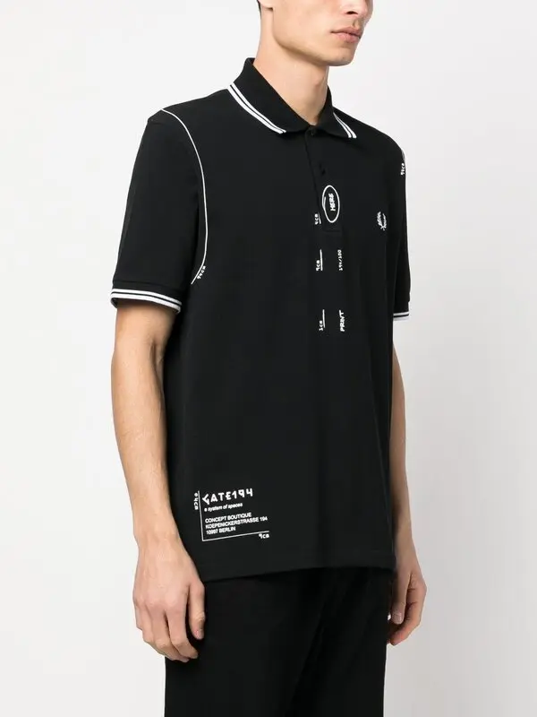 Fred Perry Sketch-style Cotton Polo Shirt