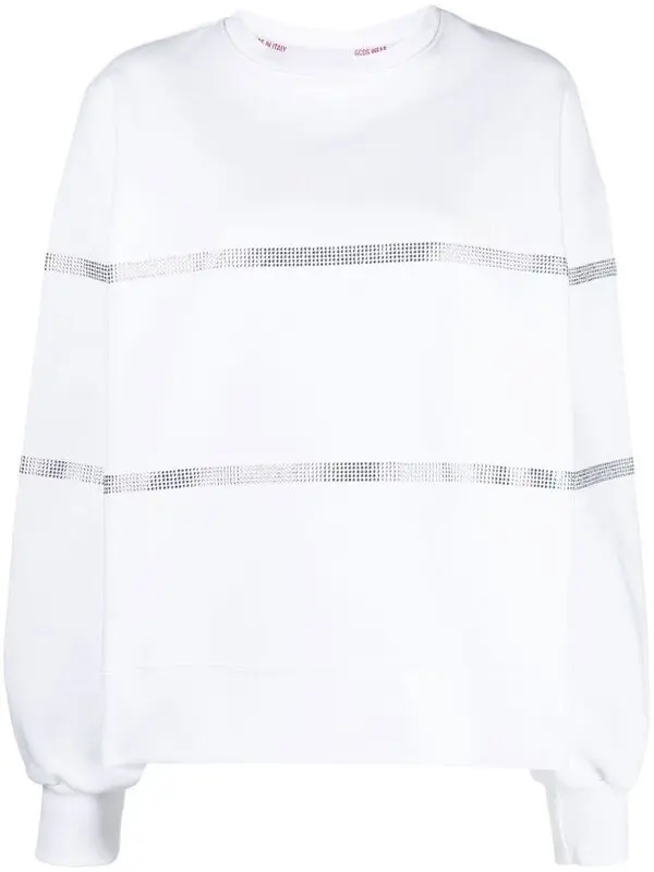 Gcds Crystal-embellished Sweatshirt - White