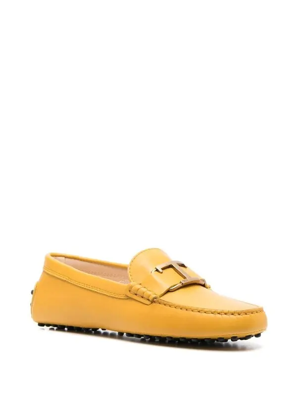 TOD'S Gommino T-logo Plaque Loafers