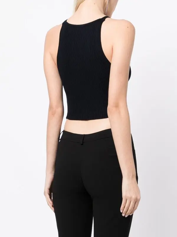 COURREGES Pointy Rib-knit Tank Top
