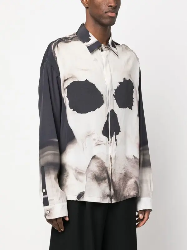 424 Skull-print Long-sleeve Shirt